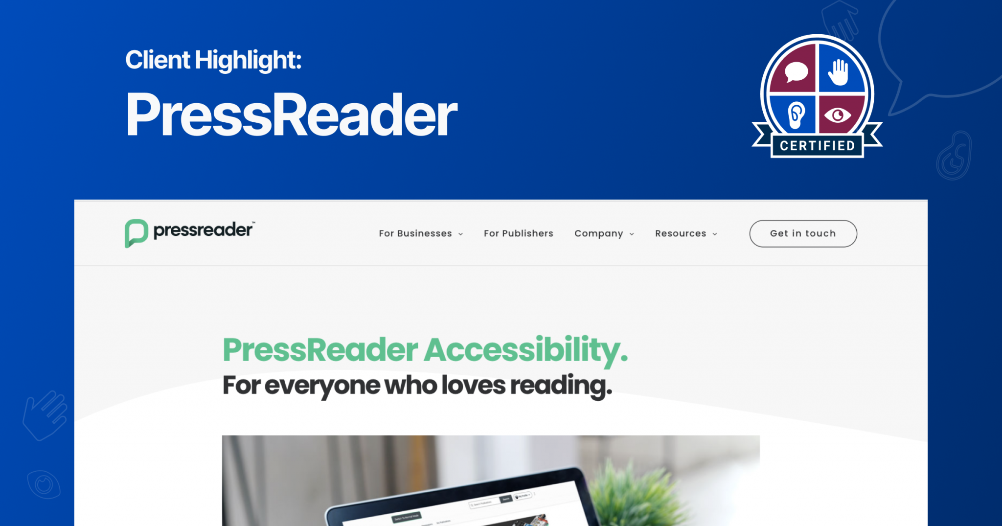 Client Highlight: PressReader | Accessible Web