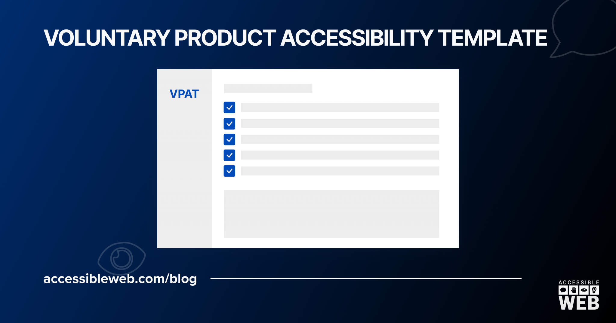 Voluntary Product Accessibility Template VPAT Accessible Web