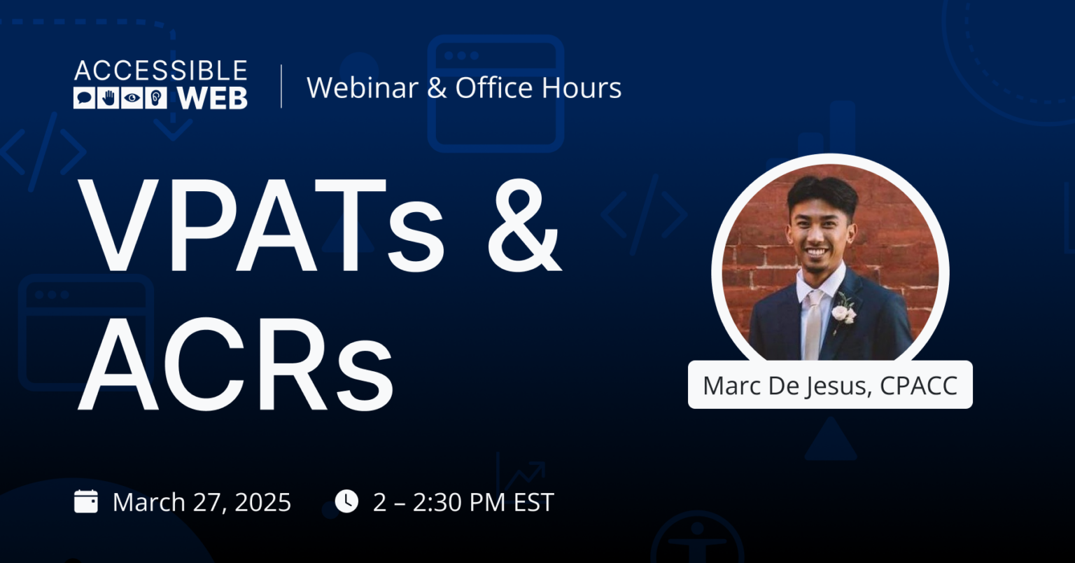 VPATs & ACRs | Accessible Web