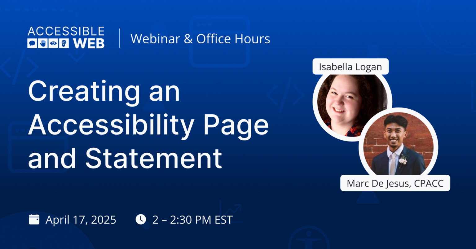 Creating an Accessibility Page & Statement | Accessible Web